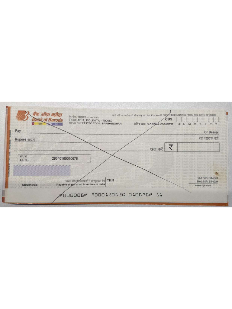 Cancelled Cheque | PDF