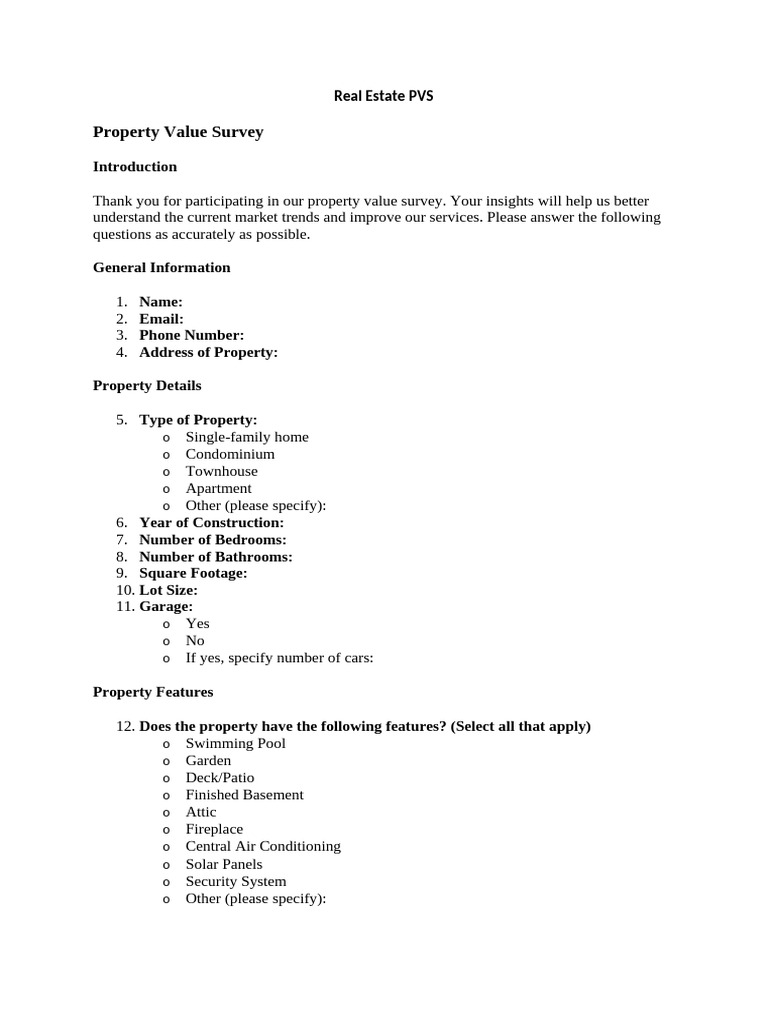 Real Estate PVS | PDF