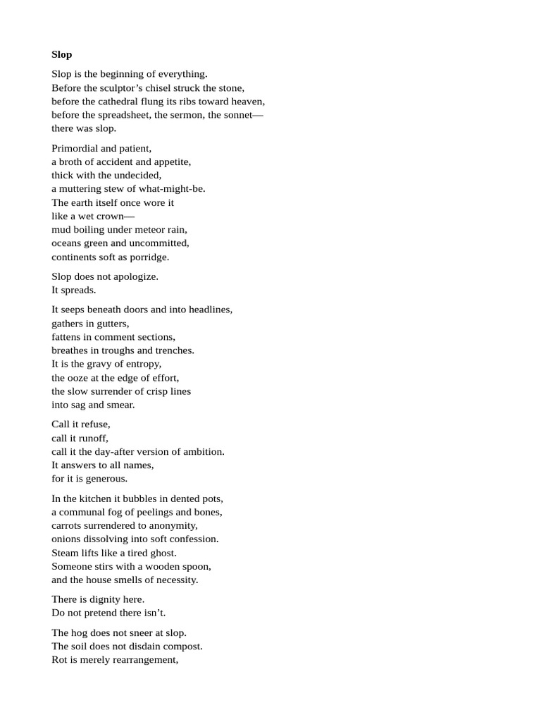 Slop Poem | PDF