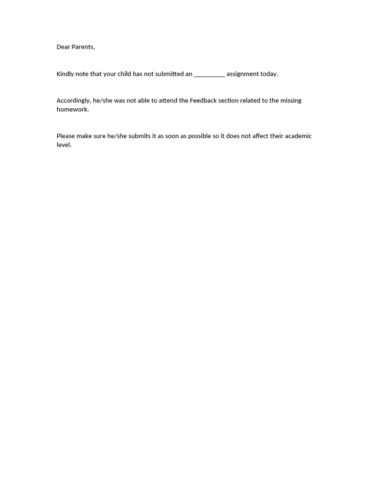 Missing Homework | PDF