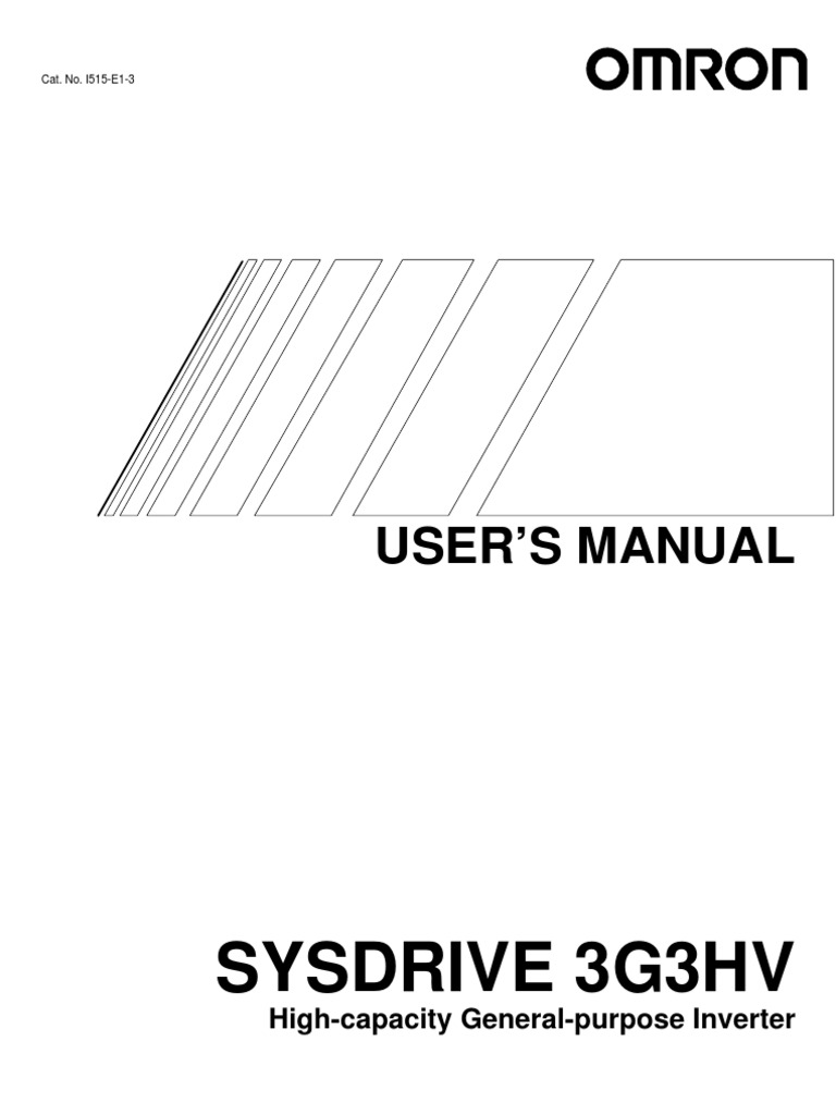 I515-E1-3 3G3HV User Manual | PDF | Power Inverter | Power Supply