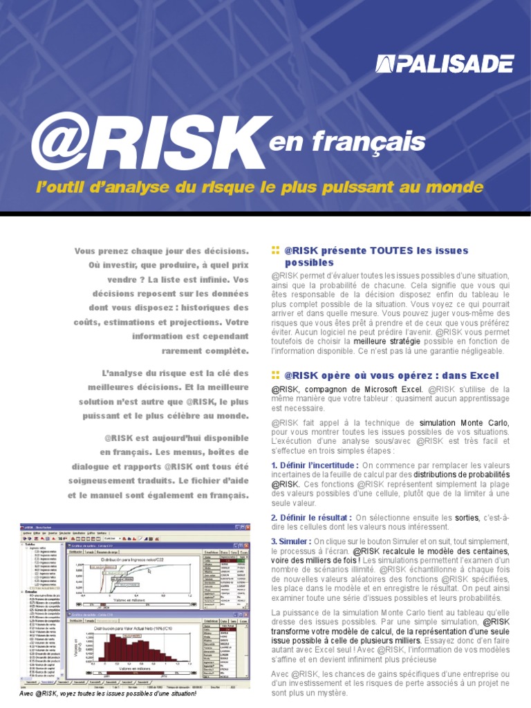 Palisade @risk | PDF | Microsoft Excel | Loi de probabilité