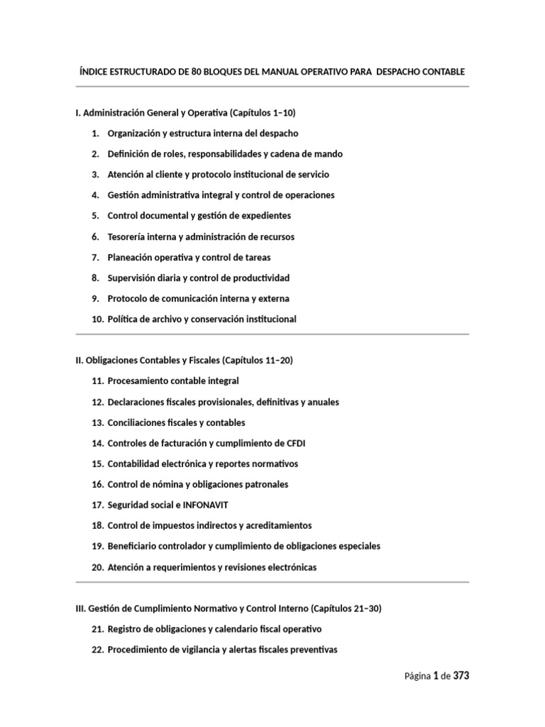 Manual Operativo para Despacho Contable | PDF | Contabilidad | Salario