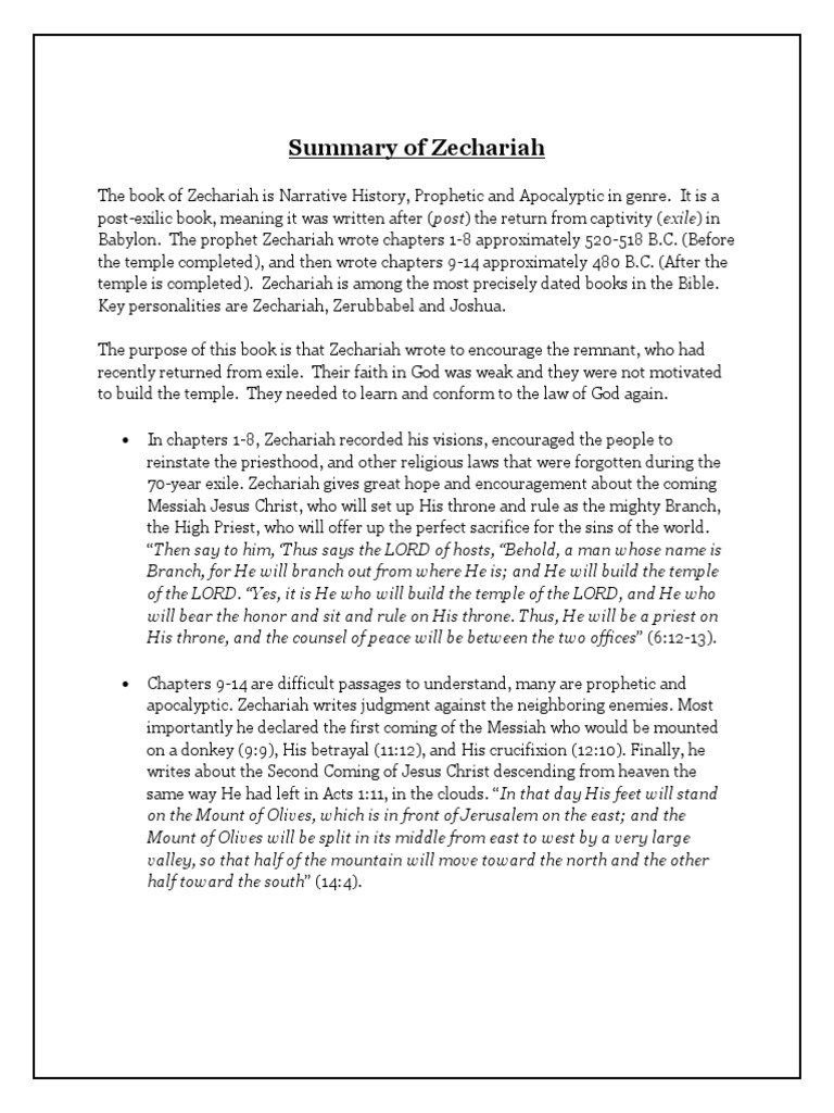 Zechariah Summary by Jay Smith - Ebook | Everand