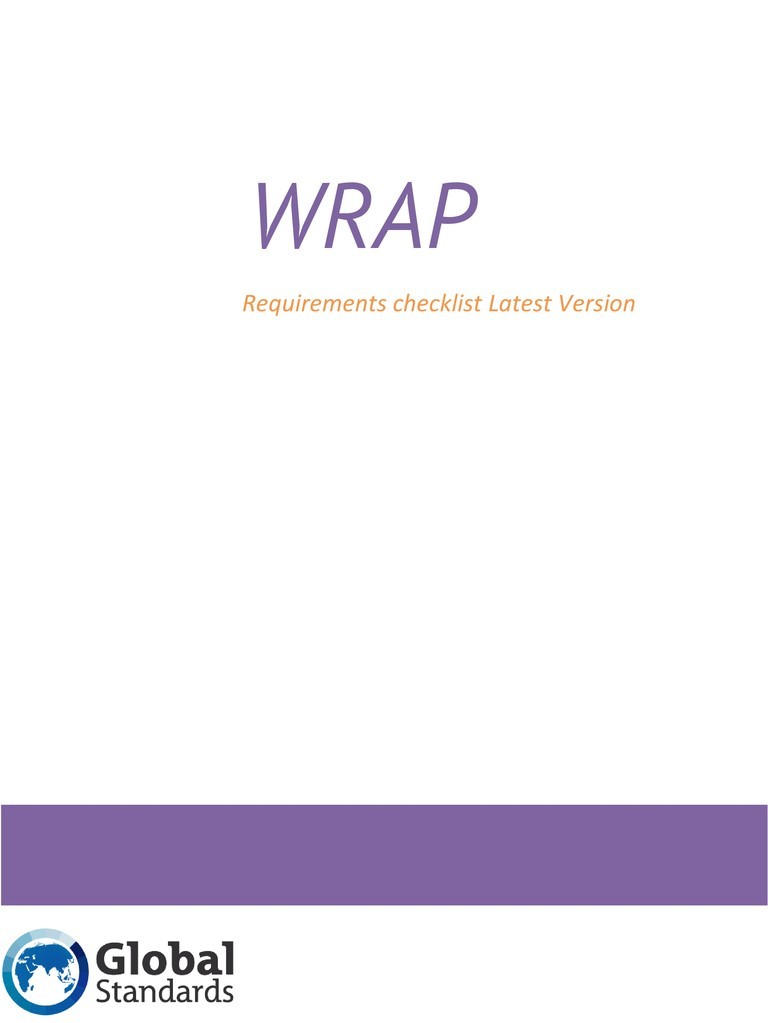 WRAP AUDIT CHECKLIST.pdf by KM YOUSUF (Ebook) - Read free for 30 days