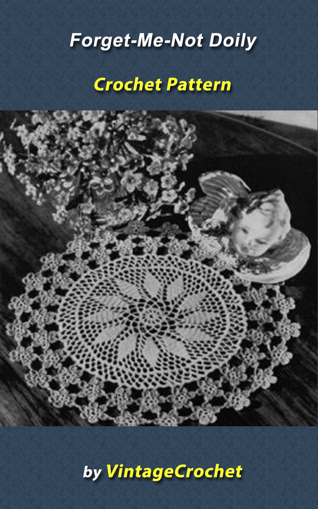 Forget-Me-Not Doily Vintage Crochet Pattern by Vintage Crochet (Ebook ...