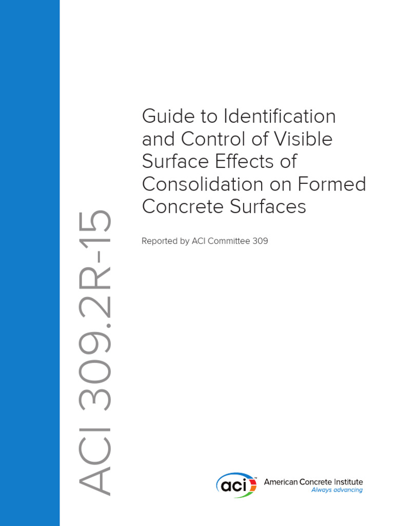 ACI 309.2R-15: Guide to Identification and Control of Visible Surface ...