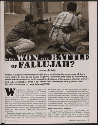 Who Won the Battle of Fallujah? | U.S. Naval Institute