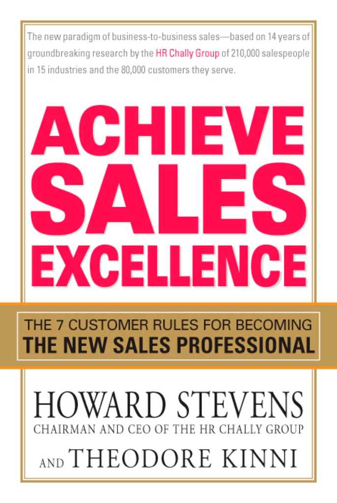 Achieve Sales Excellence by Howard Stevens, Theodore Kinni - Ebook | Everand
