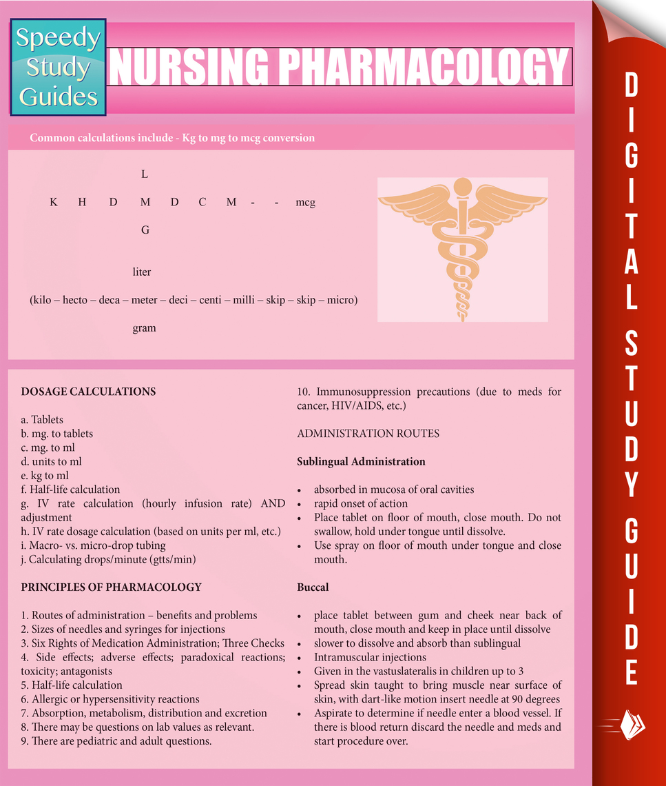 Nursing Pharmacology (Speedy Study Guides) by Speedy Publishing - Ebook ...