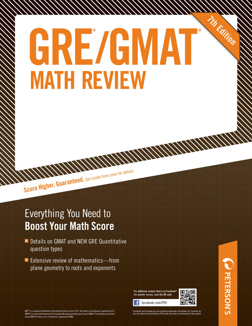 GRE/GMAT Math Review by Peterson's (Ebook) - Read free for 30 days