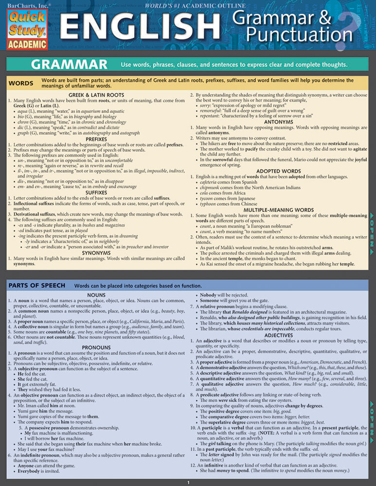 English Grammar & Punctuation by BarCharts Publishing, Inc. (Ebook ...