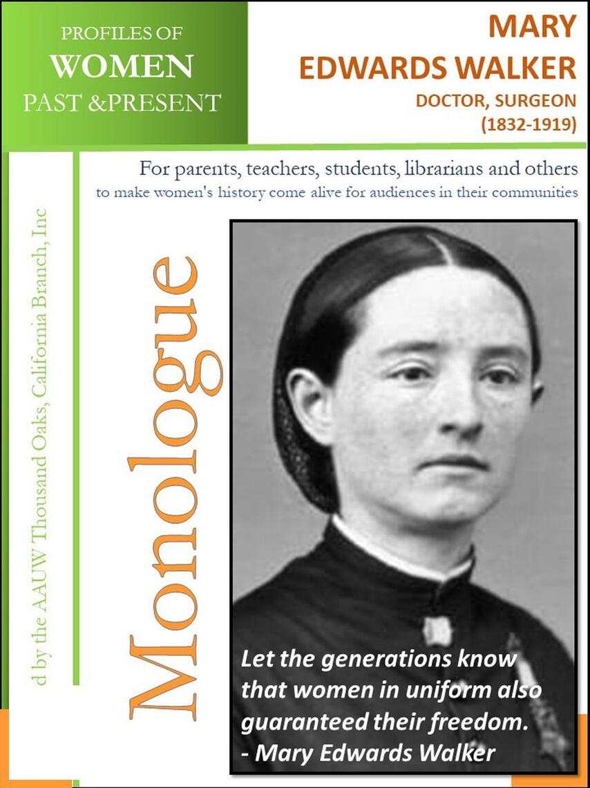 Profiles of Women Past & Present – Mary Walker, Doctor and Surgeon ...