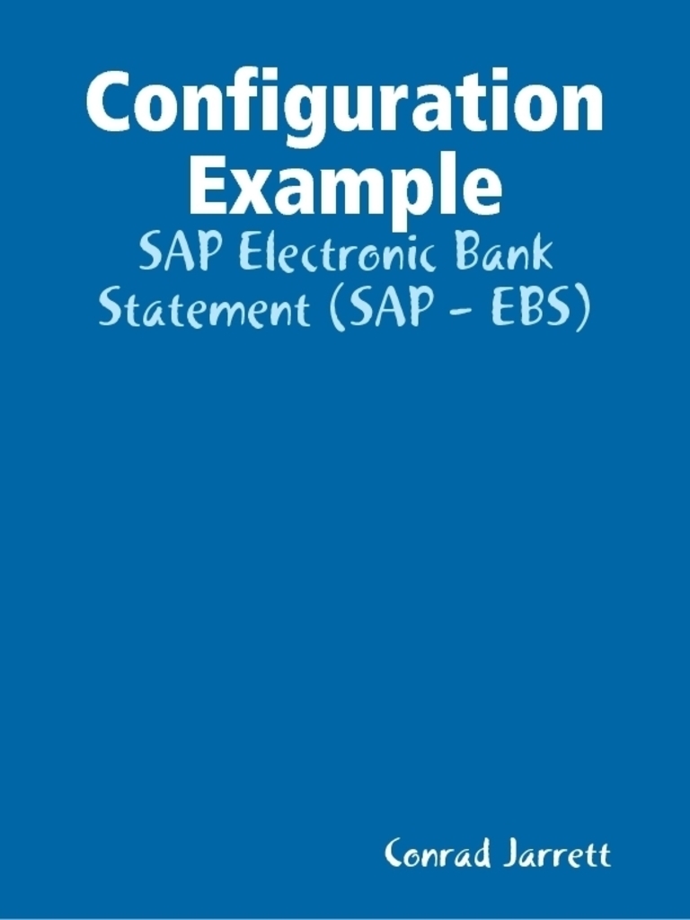 Configuration Example: SAP Electronic Bank Statement (SAP - EBS) by ...
