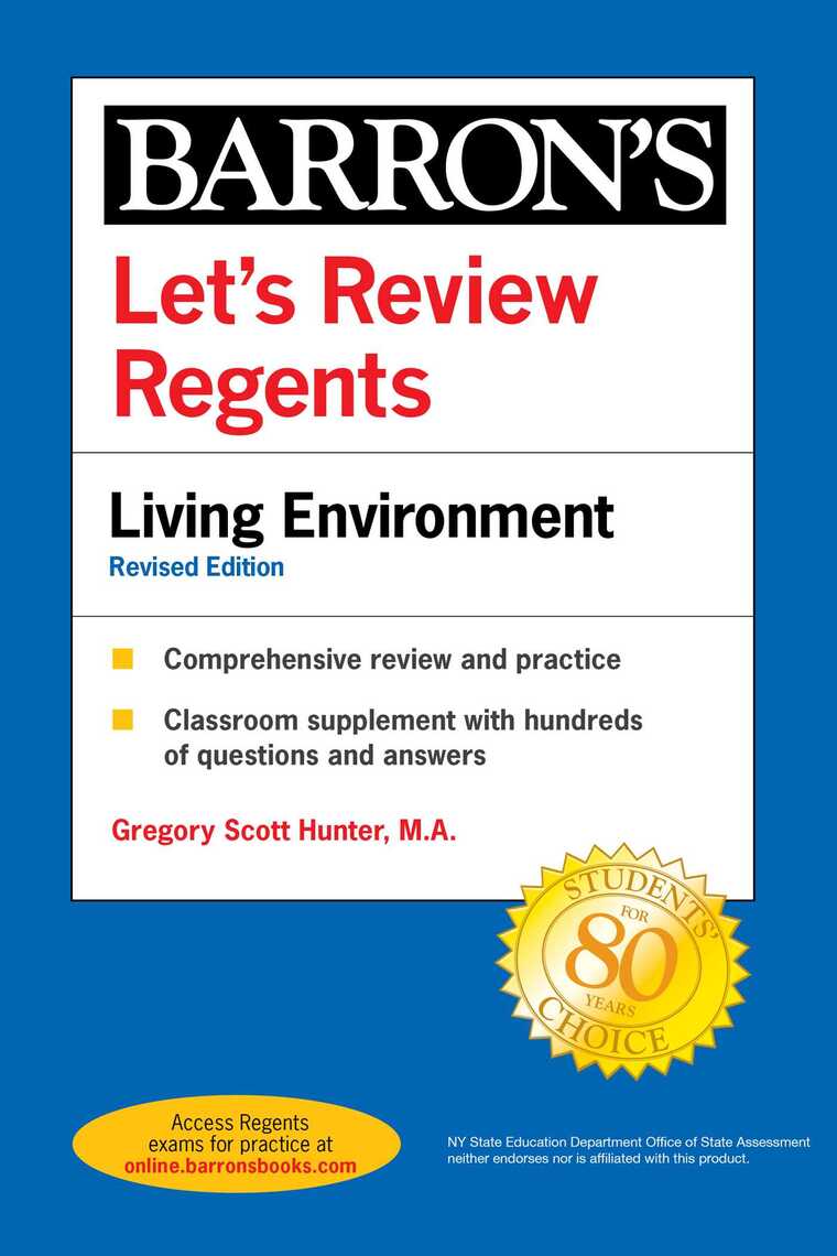Let's Review Regents: Living Environment Revised Edition by Gregory ...