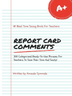 100 Report Card Comments | PDF | Classroom | Teachers