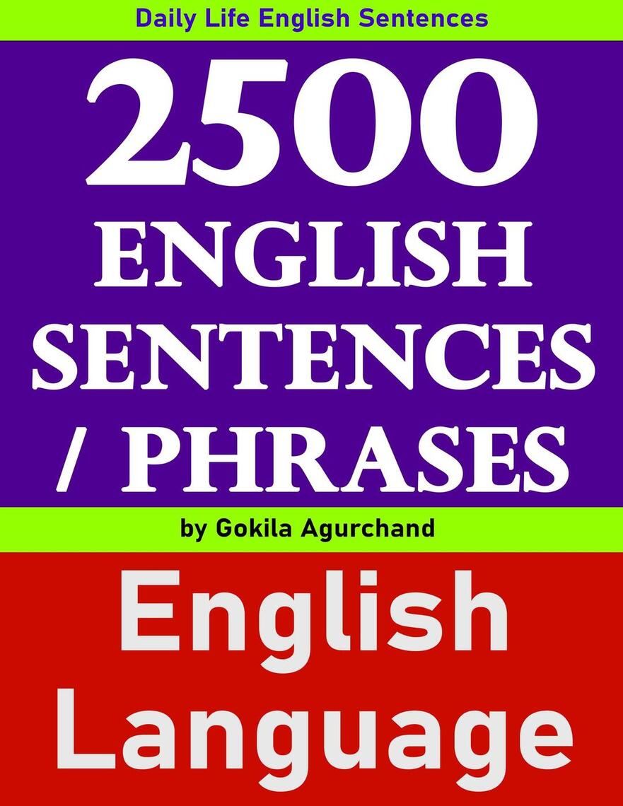 2500 English Sentences / Phrases - Daily Life English Sentence by ...