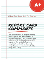 Report Comments (Early Years) | PDF | Shape | Writing