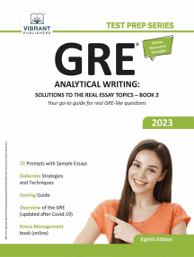 GRE Analytical Writing: Solutions to the Real Essay Topics - Book 2 by ...