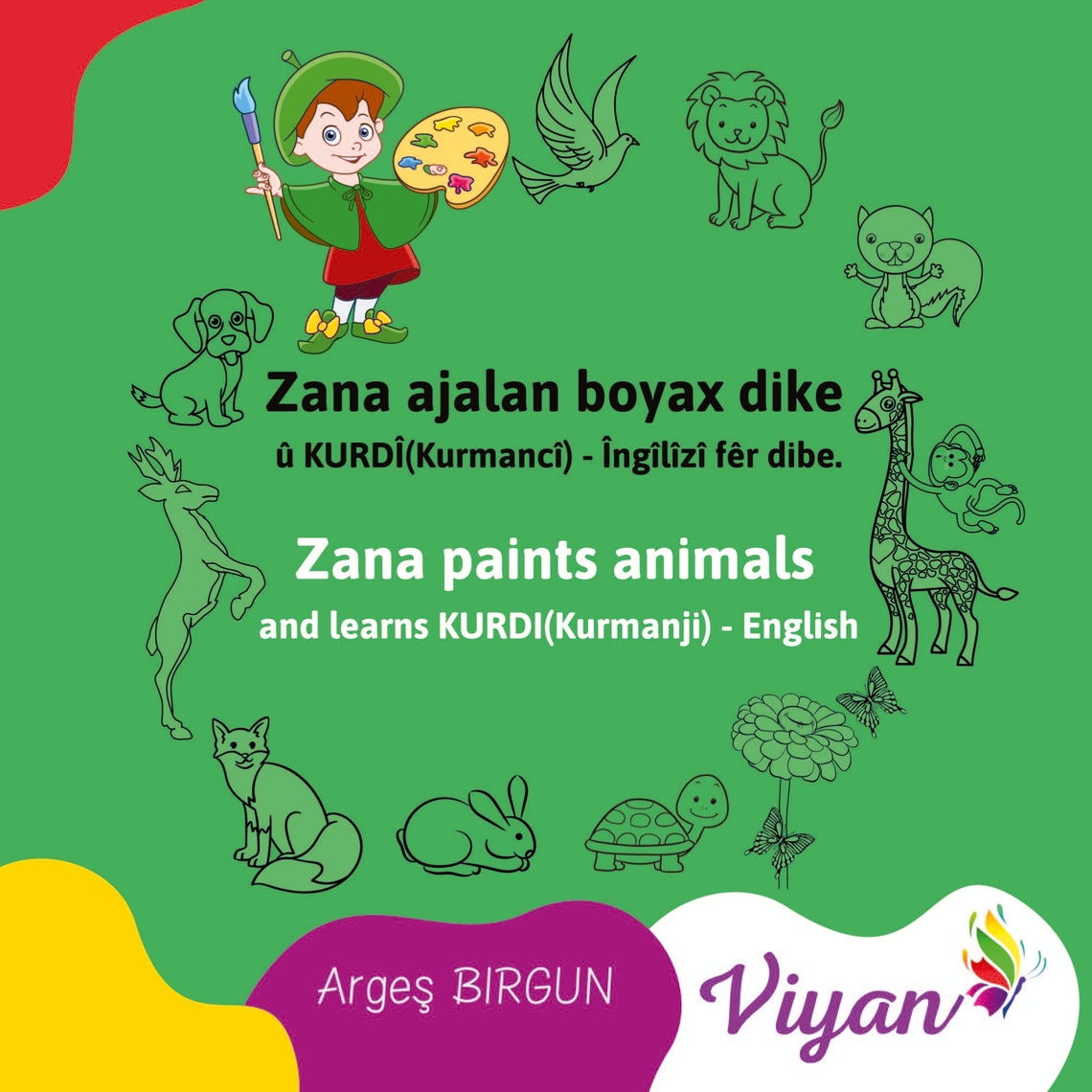 Zana paints animals and learns KURDI(Kurmanji) - English by Arges ...