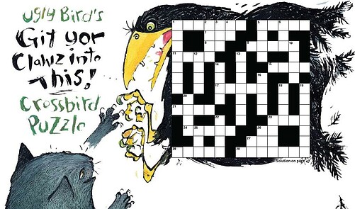 Ugly Bird's Git yor Clawz into This ! Crossbird Puzzle - Cricket ...