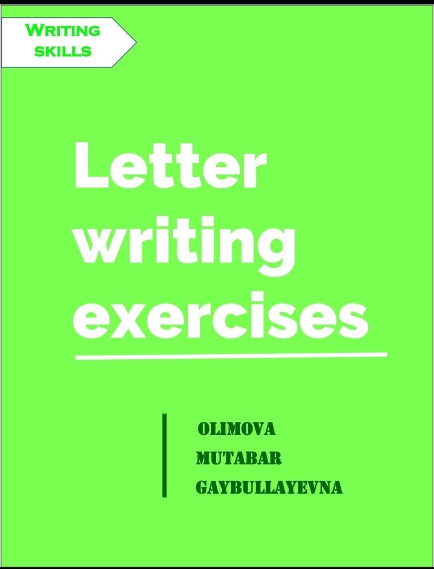 Letter writing exercises by Abdumajid, Motabar (Ebook) - Read free for ...
